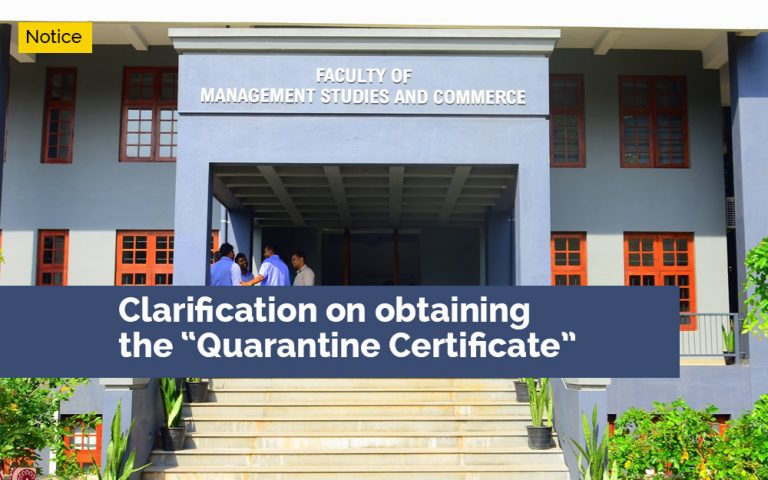 Clarification on obtaining the “Quarantine Certificate” - USJ ...