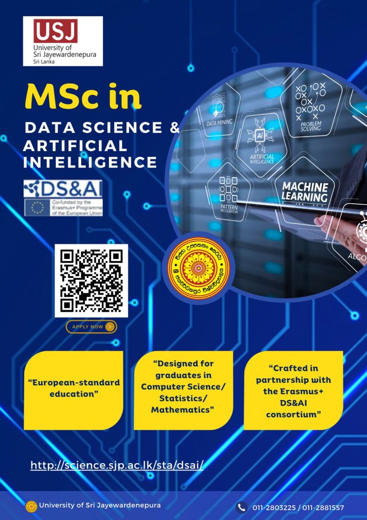MSc in Data Science & AI - 2024 Intake - USJ - University of Sri ...