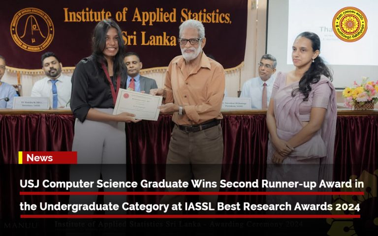 USJ Computer Science Graduate Wins Second Runner-up Award in the ...